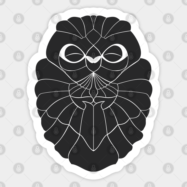 Praying Owl in Black - Praying Owl In Black - Sticker | TeePublic