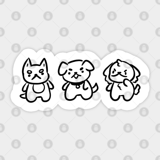 Angry Doggies - Angry Dog - Sticker | TeePublic