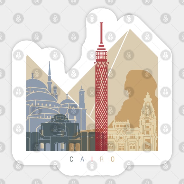 Cairo skyline poster - Skyline - Sticker | TeePublic