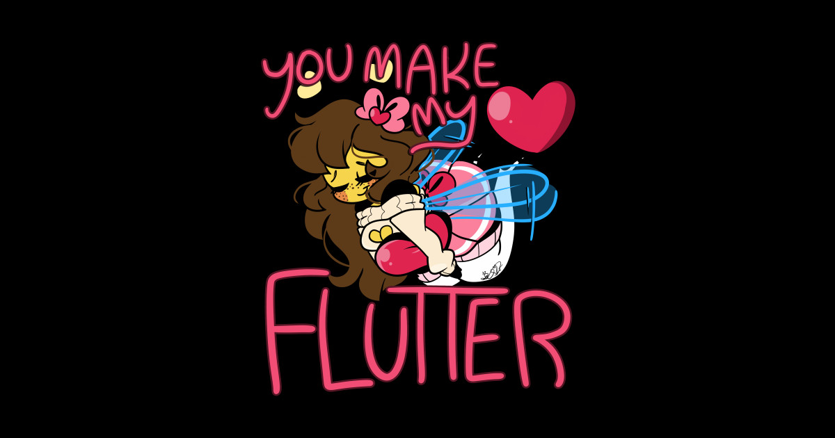 You Make My Heart Flutter - Valentines Day - Sticker | TeePublic