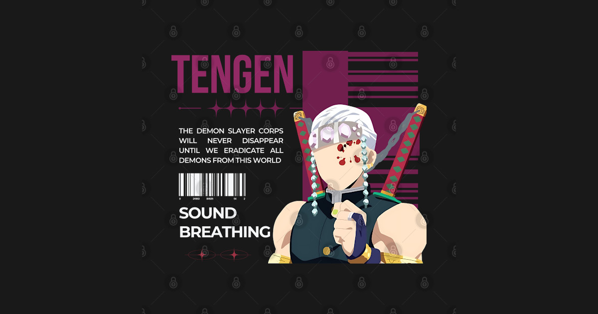 Tengen Uzui Sound Hashira - Tengen Uzui - T-Shirt | TeePublic