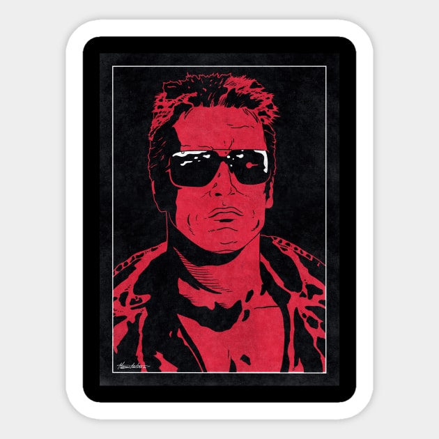THE TERMINATOR (Monochrome) - Terminator - Sticker | TeePublic