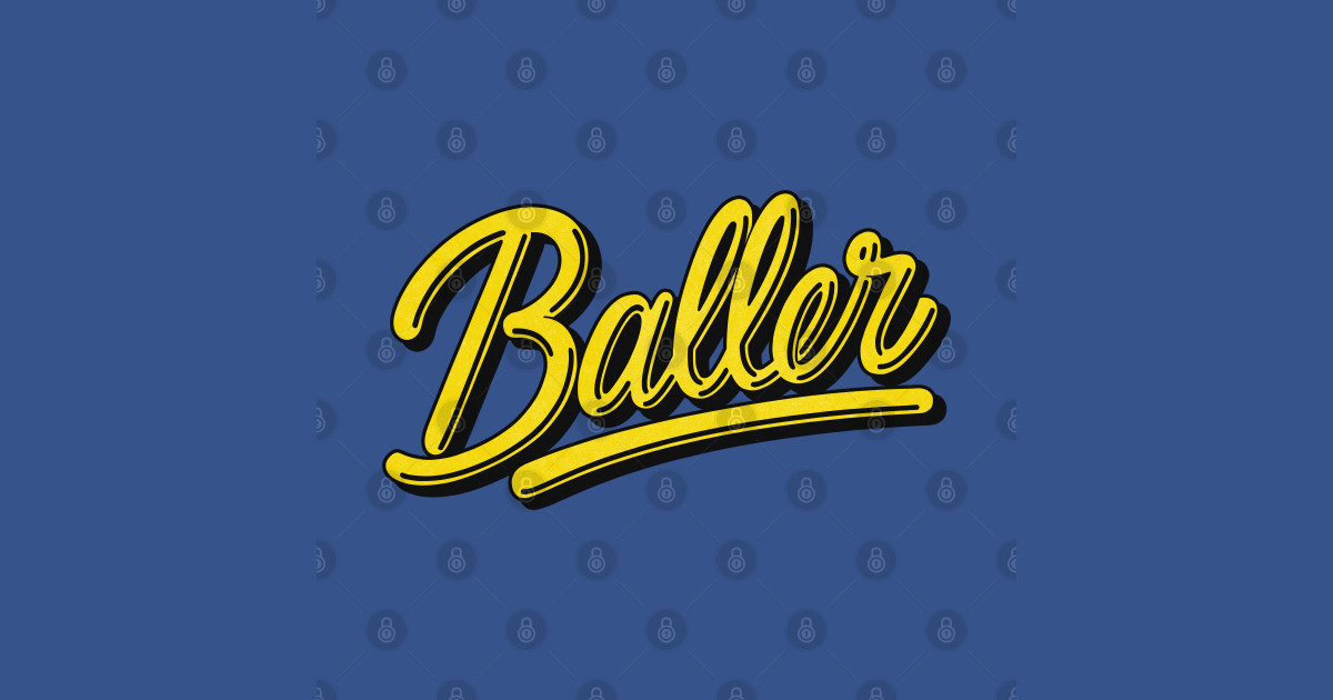 Baller - Retro Typography Design - Baller - T-Shirt | TeePublic