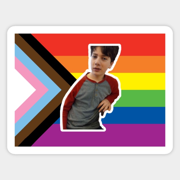 nathan pride flag - Nathan Campos - Sticker | TeePublic