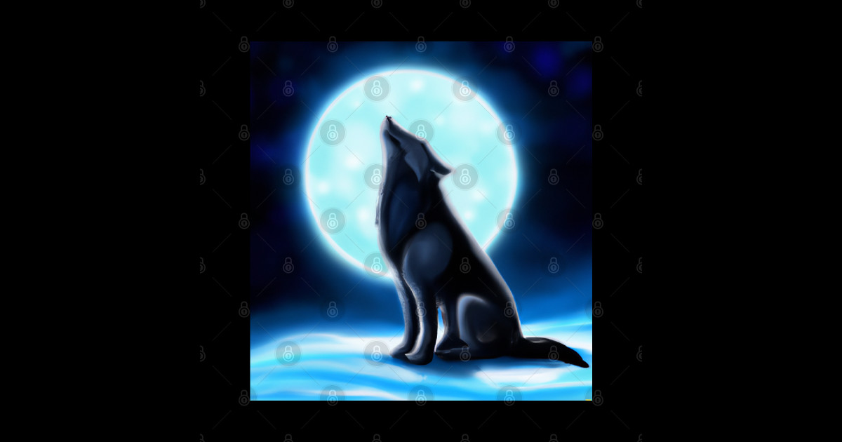 Wolf moon - Wolf Moon - Sticker | TeePublic