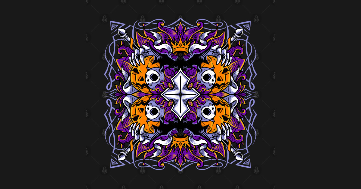 horror crest - Pumpkin - T-Shirt | TeePublic
