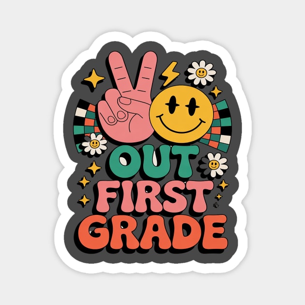 Last Day Of 1st Grade Smile Face Peace Out First Grade - Last Day Of ...