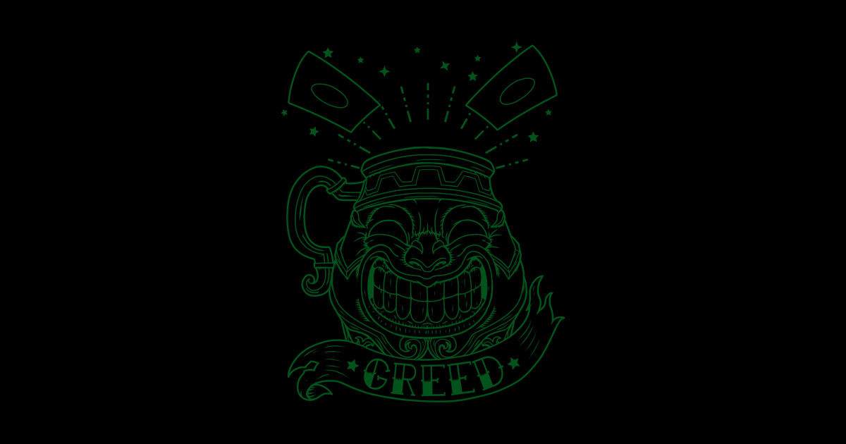 Greed- line version - Tattoo - Tapestry | TeePublic