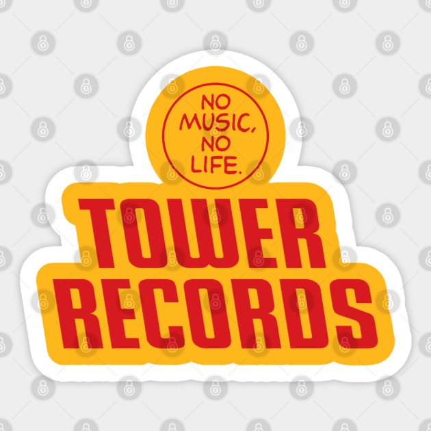 Tower Records - Retro - Sticker | TeePublic