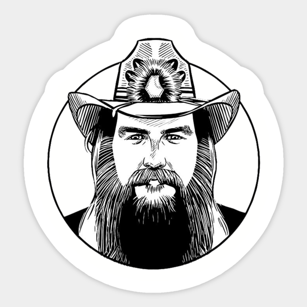 Chris Stapleton Face Logo - Chris Stapleton - Sticker | TeePublic