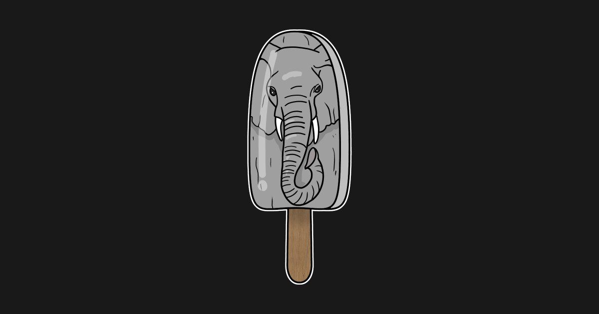 Animal Popsicle Elephant Ice Cream Summer Gift - Elephant - T-Shirt ...