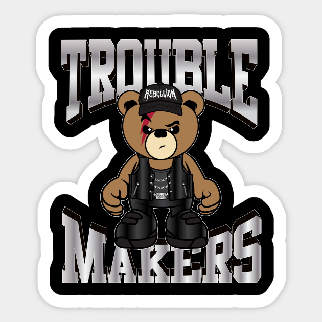 rebel teddy bear - Teddy Bear - Sticker | TeePublic
