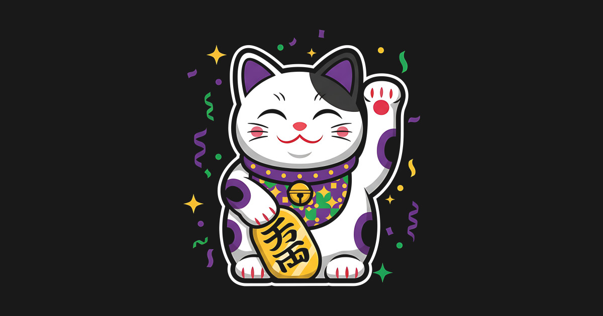 Maneki Neko Mardi Gras – Japanese Lucky Cat Festival - Japanese Cat - T ...