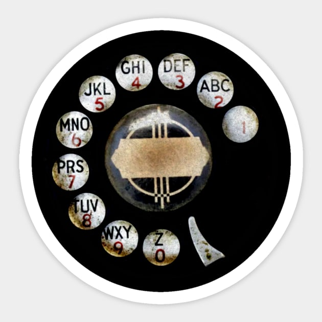 Vintage Rotary Telephone - Vintage Phone - Sticker | TeePublic