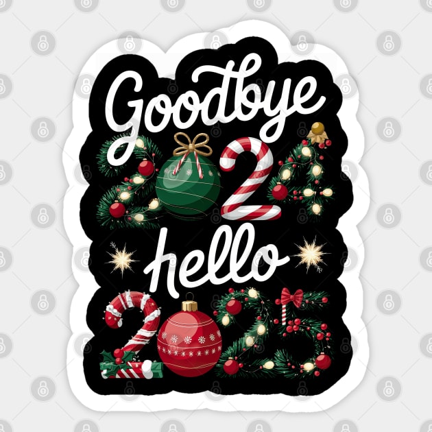 Hello 2025 Holiday Vibes - Holiday Cheer - Sticker | TeePublic