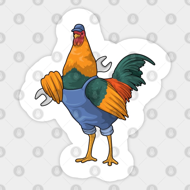 Rooster Mechanic Tool - Mechanic - Sticker | TeePublic