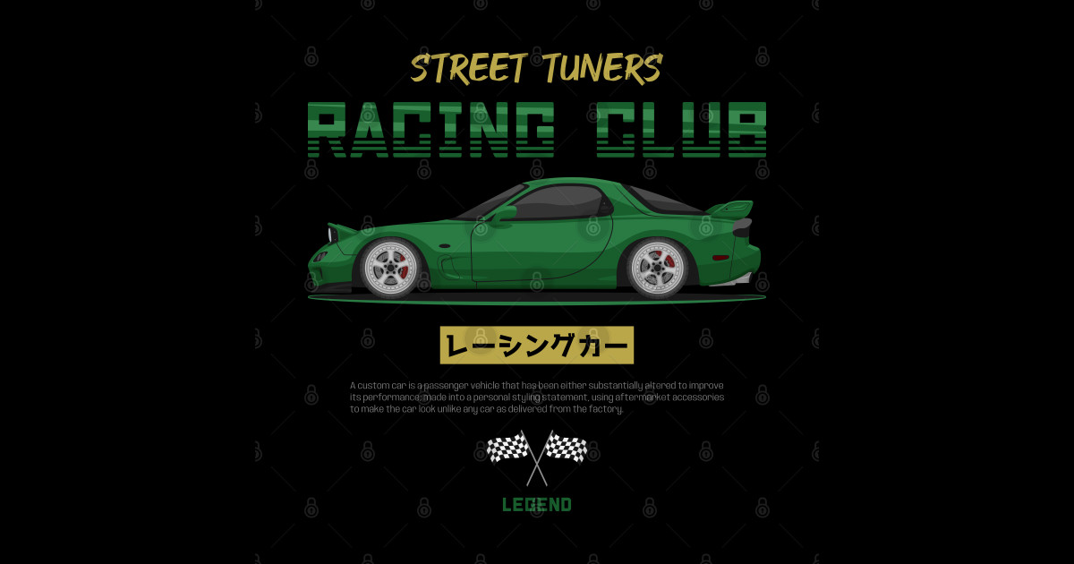 Midnight Racer Green FD3S RX7 JDM - Rx7 - Posters and Art Prints ...