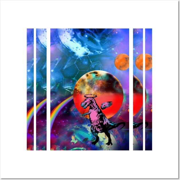 Angel T-Rex in Space - Trex - Posters and Art Prints | TeePublic