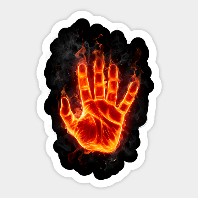 Paper & Party Supplies Bumper Stickers Man on fire Burning Man Vinyl ...