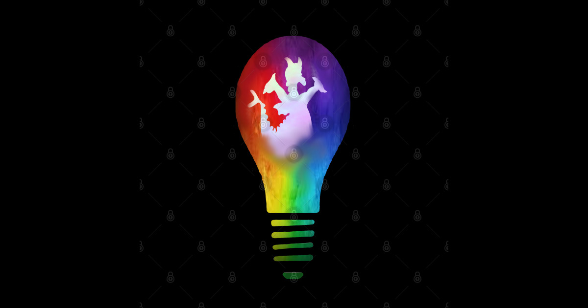 figment light bulb - Disney - Sticker | TeePublic