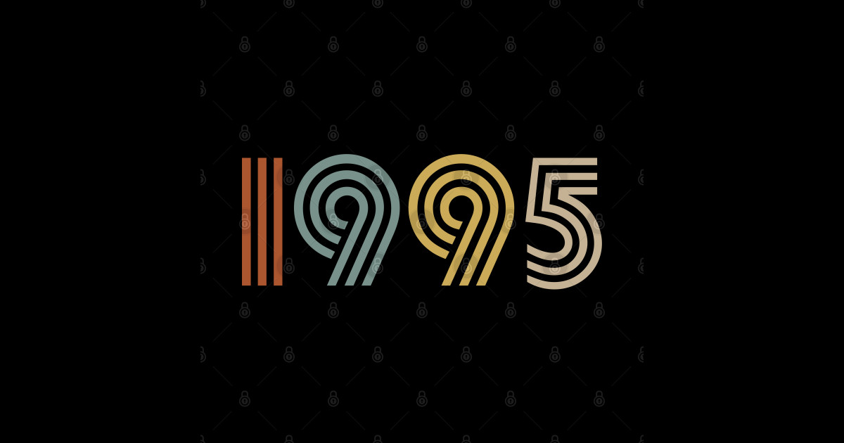 1995 Birth Year Retro Style - 1995 - Sticker | TeePublic