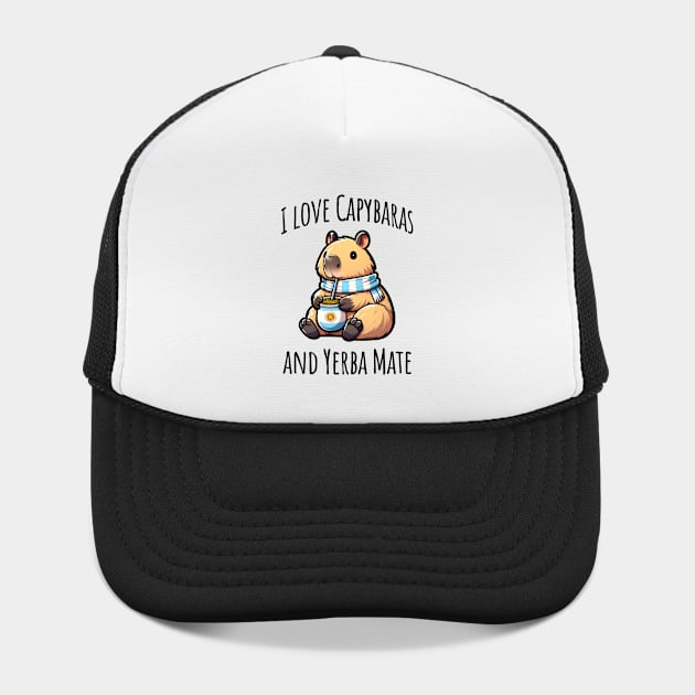 Cute Capybara drinking Argentinian Yerba Mate tea - Yerba Mate - Hat ...