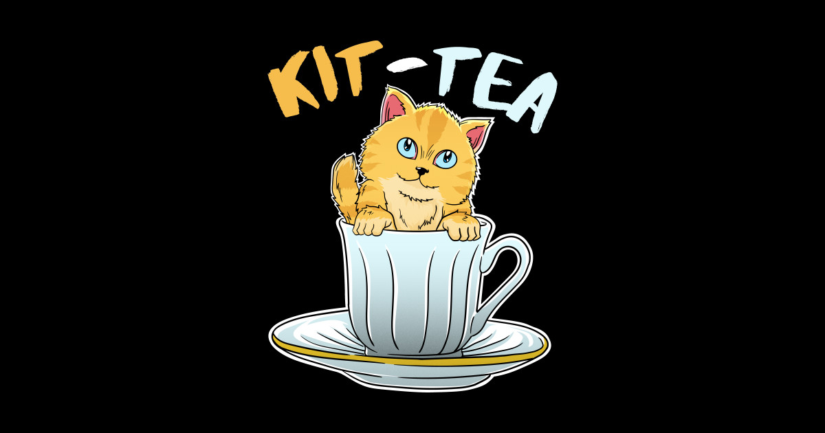 Kit Tea - Kit Tea Cat - Sticker | TeePublic