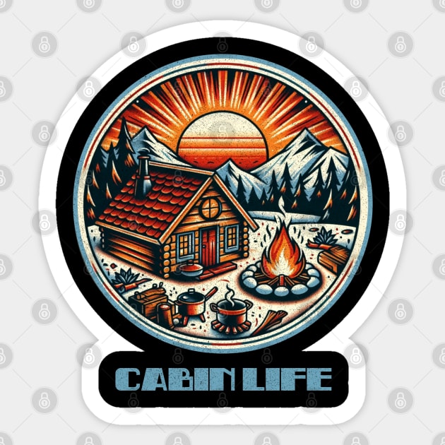 Cabin in the woods - Cabin - Sticker | TeePublic