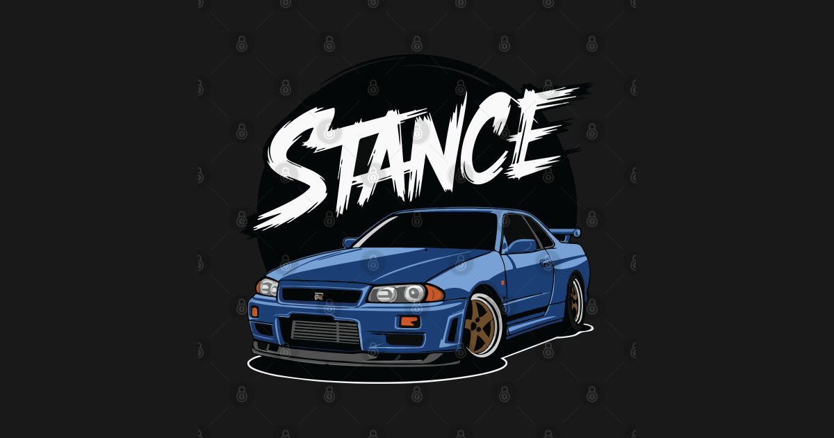 Nissan Skyline gtr r34 Jdm Car Funny Gift - Nissan Skyline Gtr R34 - T ...