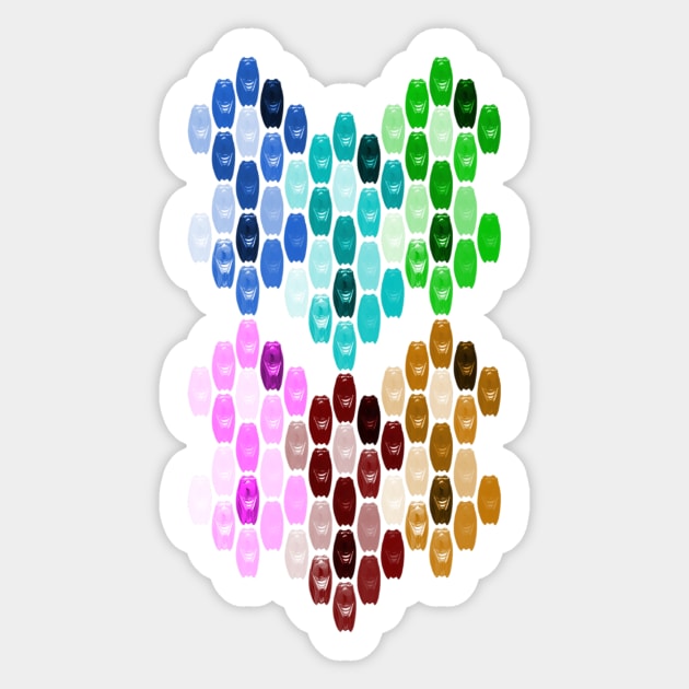Bright colors cicada pattern - Entomology - Sticker | TeePublic