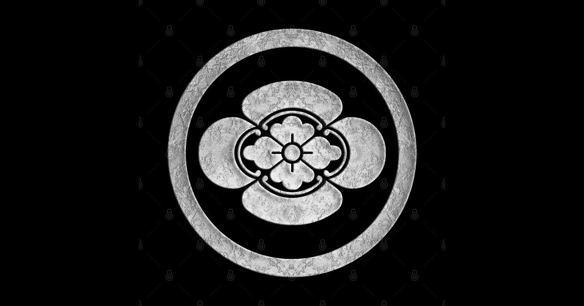 Maruni Mokko Kamon in Silver Foil - Samurai Kamon - Sticker | TeePublic