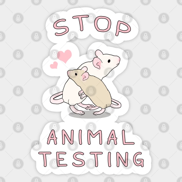 Stop Animal Testing - Animal Rights - Sticker | TeePublic