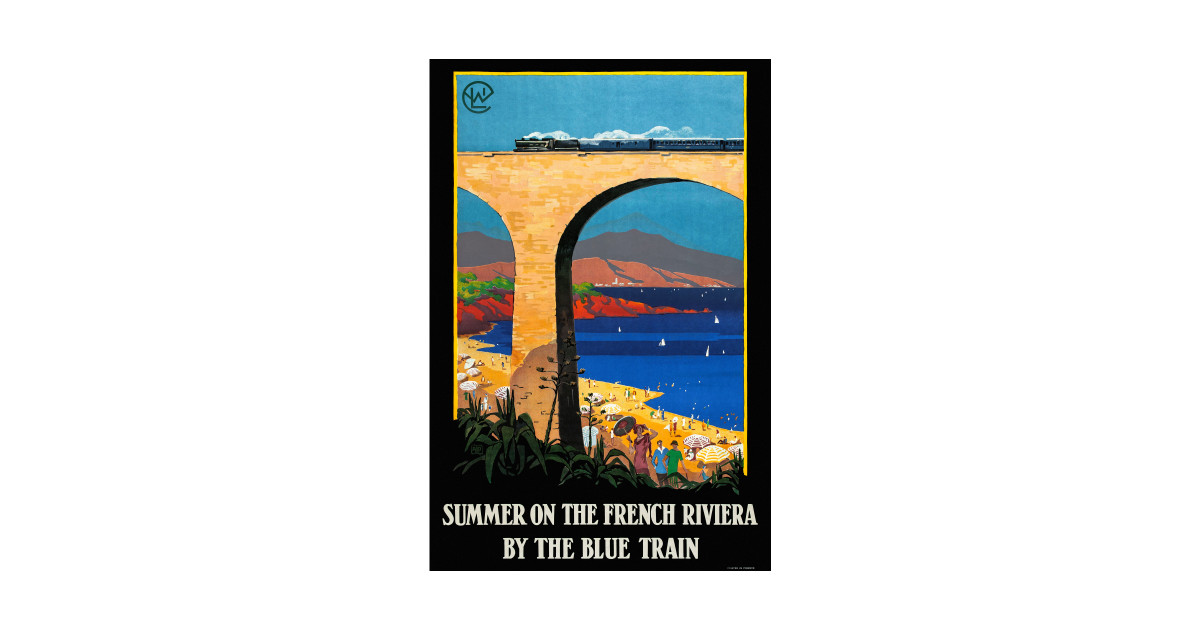 French Riviera Blue Train France Vintage Travel Poster - Vintage - T ...