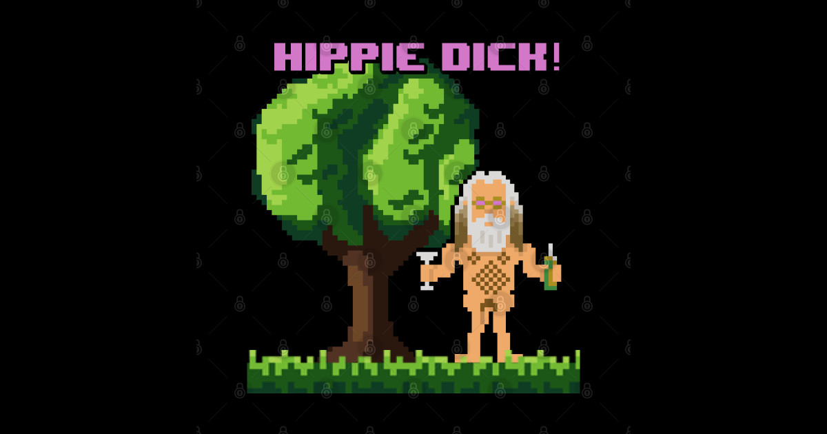Hippie Dick! - Hippie - Sticker | TeePublic