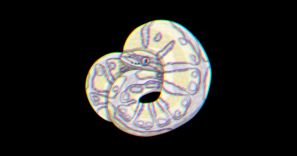 Chromatic butter enchi clown ball python - Chromatic - Sticker | TeePublic