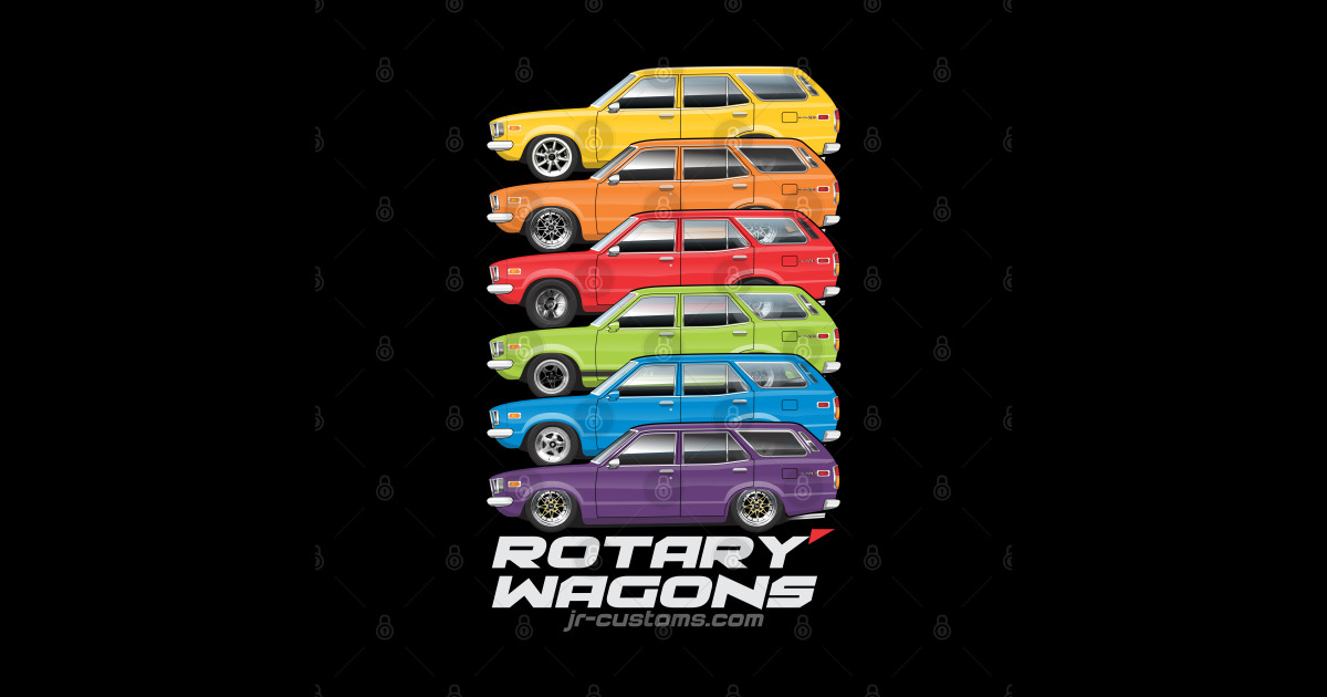 Rotary wagons - Mazda 808 Wagon - Sticker | TeePublic