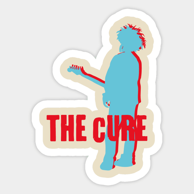 the cure guitarist stand up - Band - Sticker | TeePublic