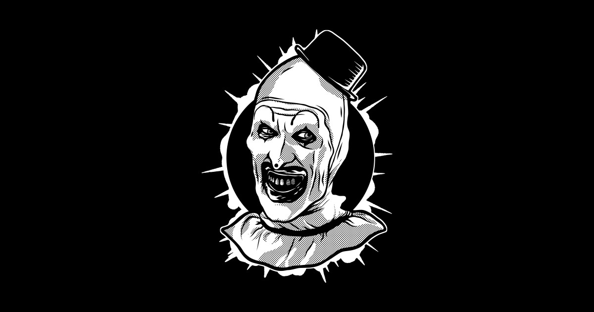 Art the Clown black and white - Terrifier - Posters and Art Prints ...