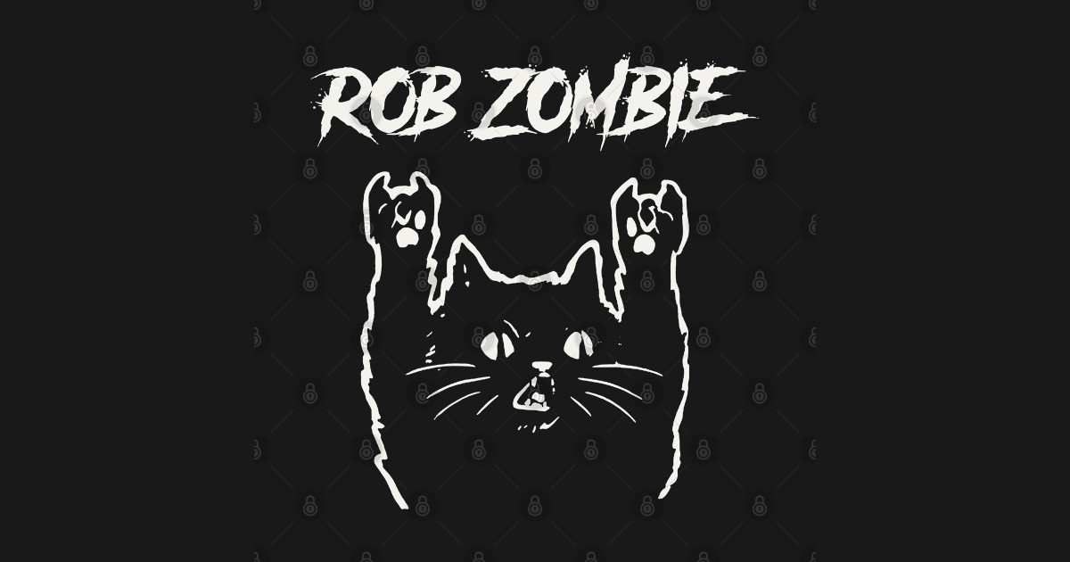 rob and the cat - Rob Zombie - T-Shirt | TeePublic