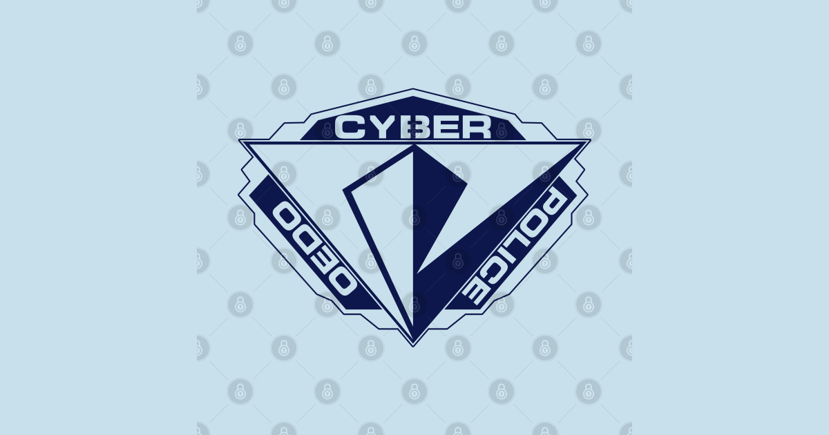 Cyber Police Badge - Blue - Cyber City Oedo 808 - T-Shirt | TeePublic