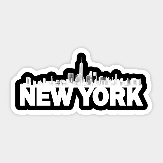 NYC Skyline - Nyc Skyline - Sticker | TeePublic
