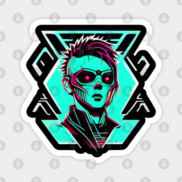Cyberpunk with body modifications - Cyborg - Magnet | TeePublic