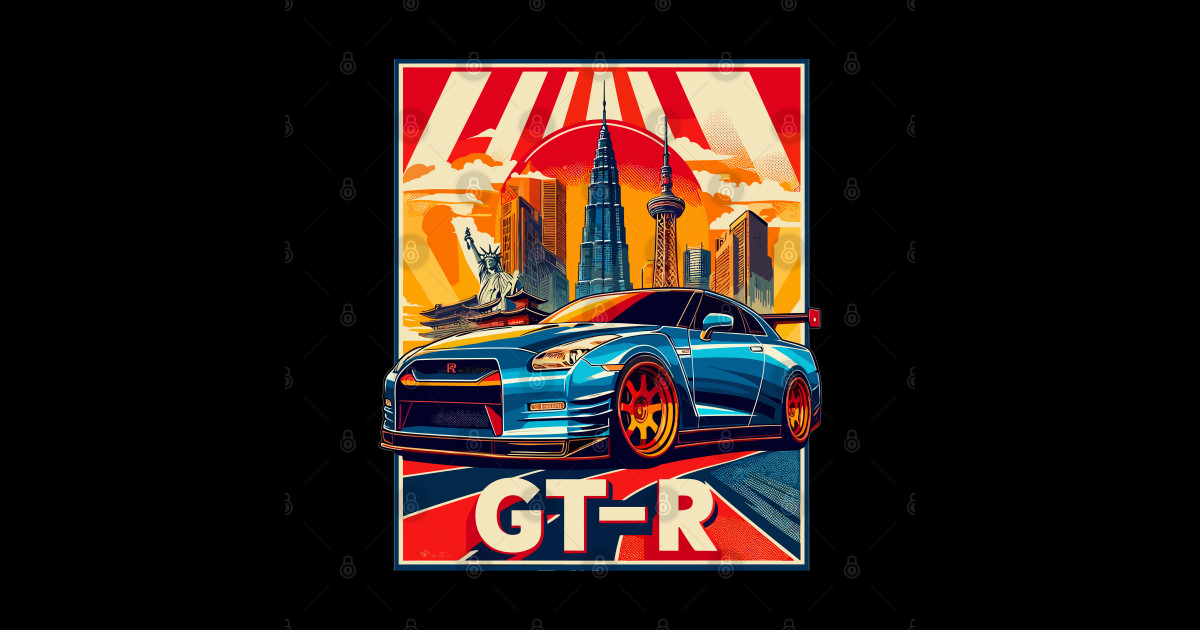 Nissan GT-R R34 - Nissan Gtr R34 - Posters and Art Prints | TeePublic