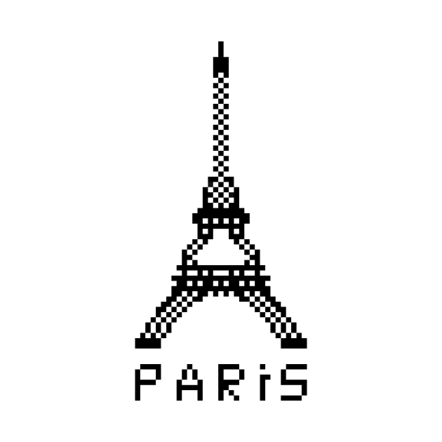 Pixel Paris - Eiffel Tower - Kids T-Shirt | TeePublic