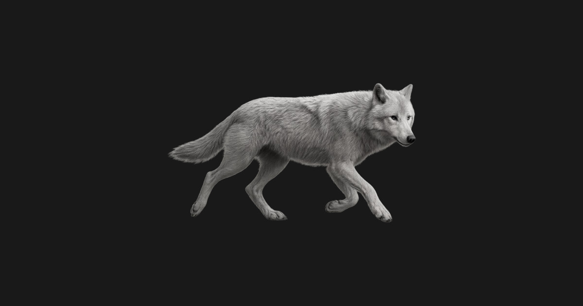 Hunting Dire Wolf Art – Majestic Wildlife Animal T-Shirt Design ...