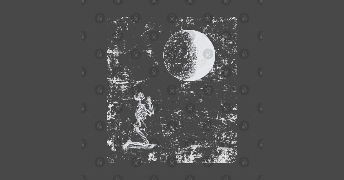 Skeleton Moon - Skeleton Moon - T-Shirt | TeePublic