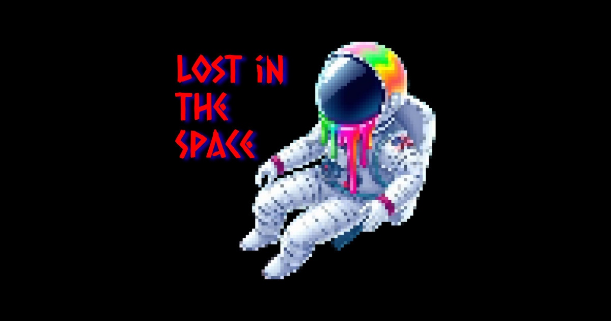 Pixel Art Astronaut Drip - Astronaut In Space - Sticker | TeePublic
