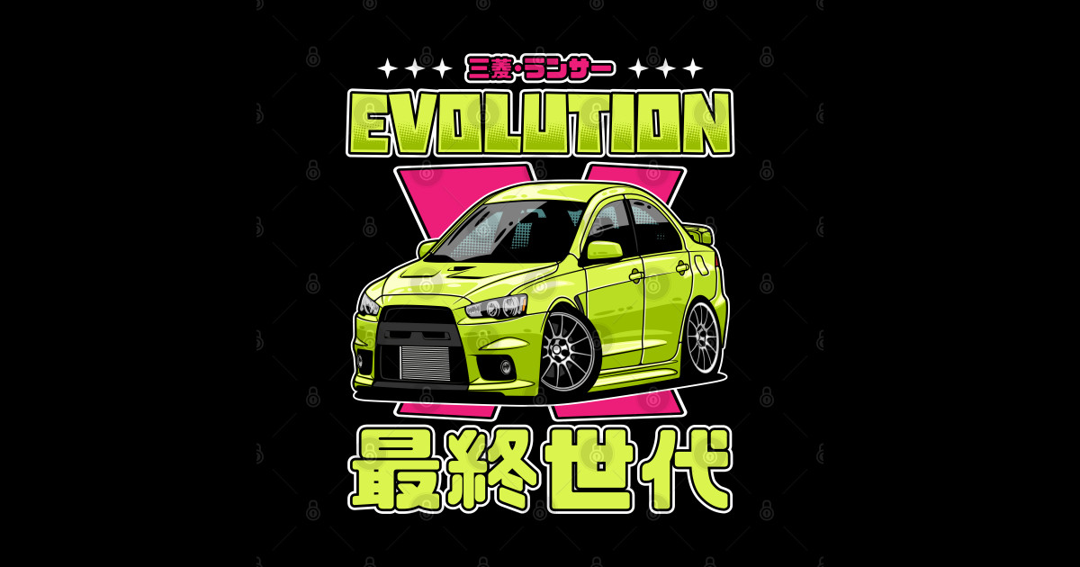 Caricature Lancer Evolution X - Lancer Evolution - Posters and Art ...