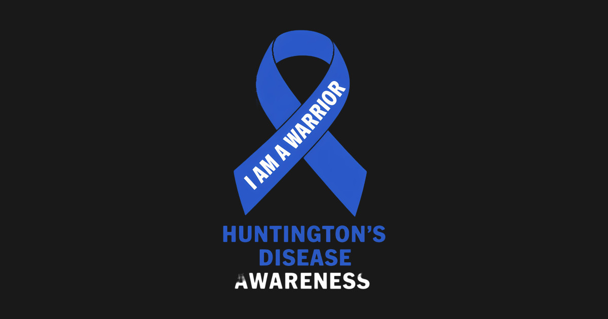 Huntington's Disease Awareness Warrior Blue Ribbon Support ...