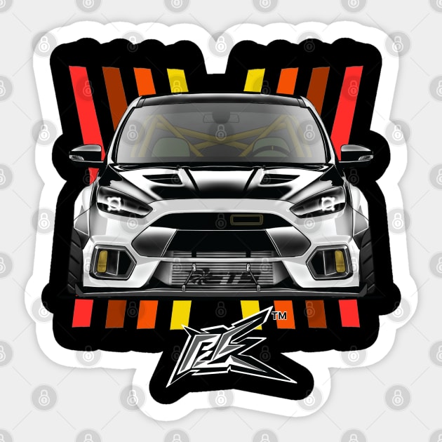 ford focus rs widebody - Ford Focus Rs - Sticker | TeePublic